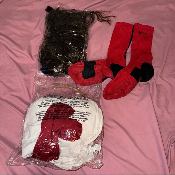 Nike | Accessories | Nike Red Crew Socks Jesus Costume With Beard And ...